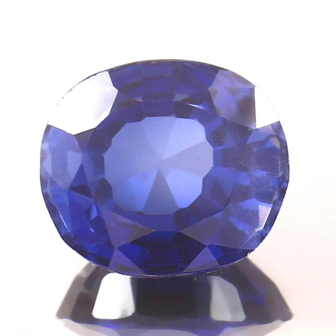 Royal Blue Ceylon Sapphire, Oval Faceted Gemstone 8.70 CT (12x11 Mm) - Etsy