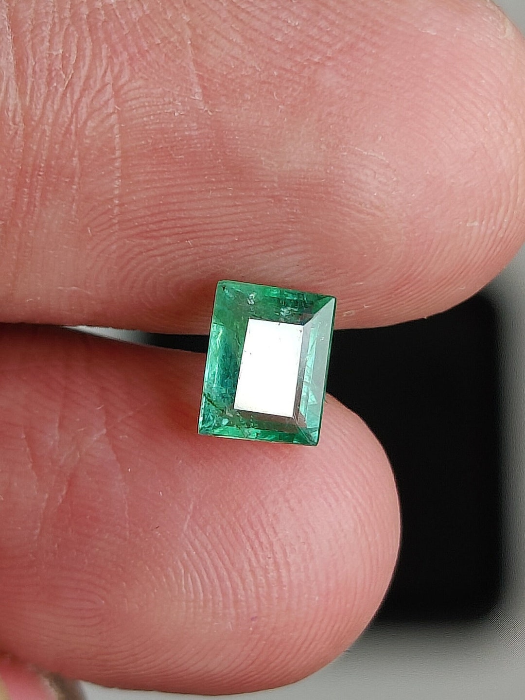 Natural Emerald Rectangle Size 5.5X4.5 MM. Faceted Loose Gemstone Muzo ...