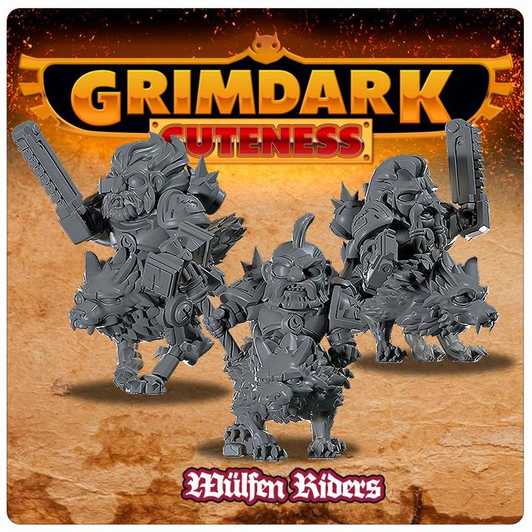 Grimdark Cuteness Space Marines Space Wolves Wulfen Riders - Etsy