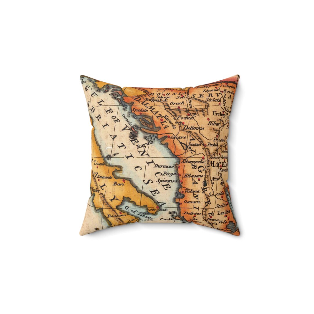 Old Map-inspired Pillow V5 Vintage Map Pillow Antique Map - Etsy