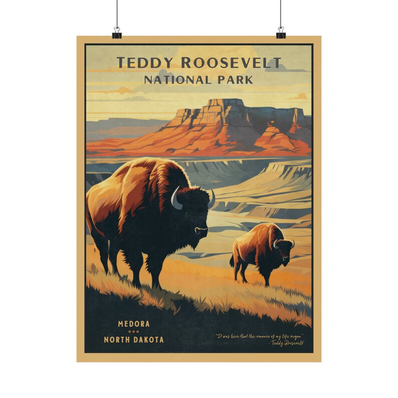 Theodore Roosevelt National Park Poster Print - Medora, North Dakota ...