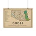 Chicago 60614 Zipcode 2025 Street Map Poster, Lincoln Park, Old Town ...