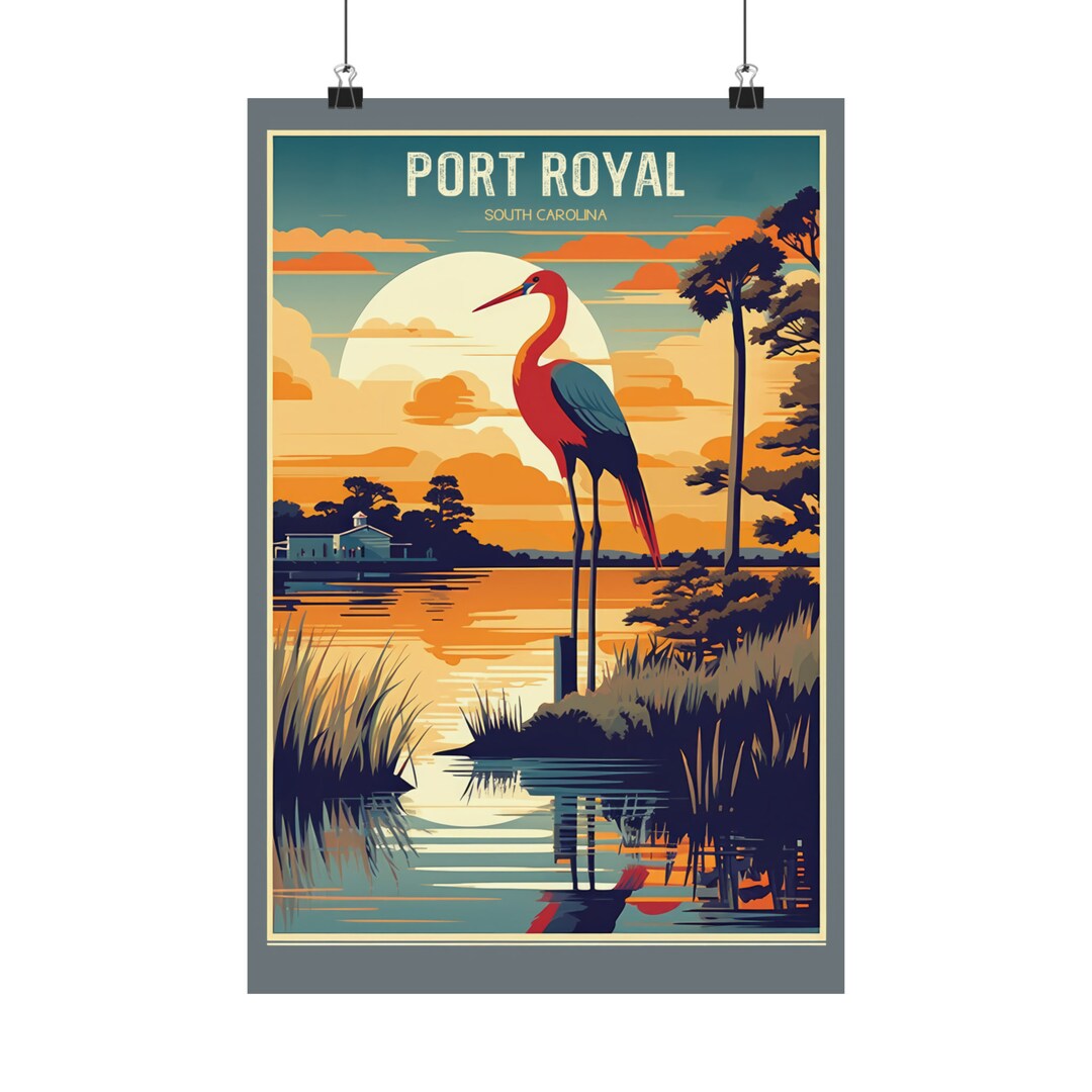 Port Royal Island, South Carolina - Travel Poster - Sizes 11x14, 11x17 ...