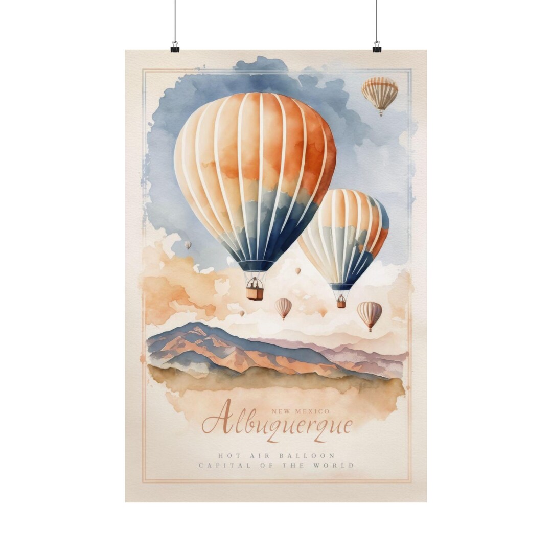 Albuquerque Hot Air Balloon Poster, International Balloon Fiesta, Home ...