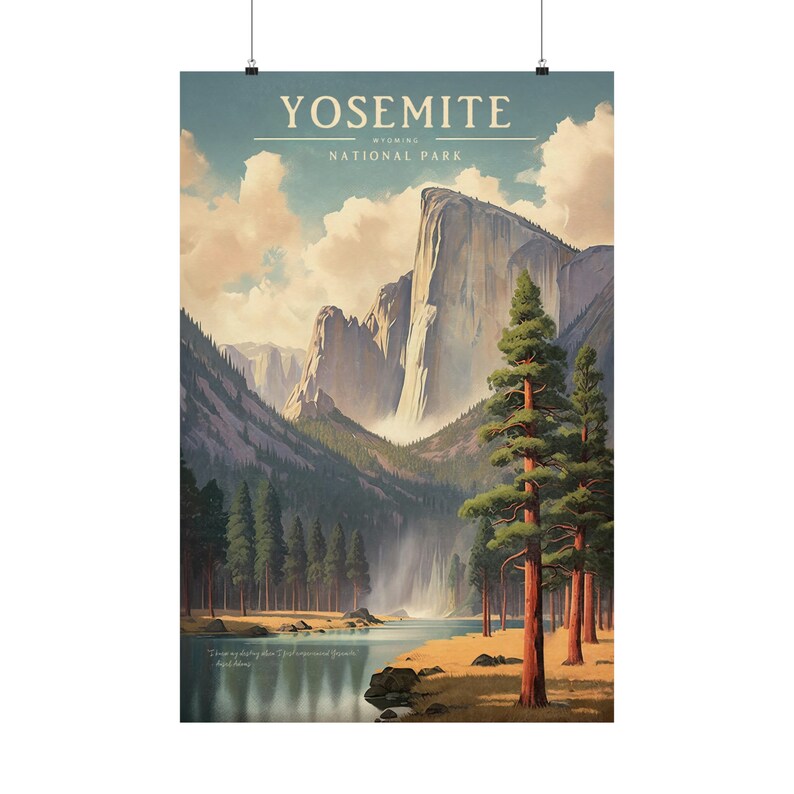 Yosemite National Park Poster Premium Matte Paper Sizes 11x17, 12x18 ...