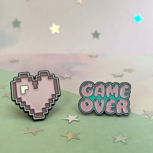 Cute Gamer Enamel Pins, Kawaii Gamer, Desk Decor, Cozy Gamer, Switch ...