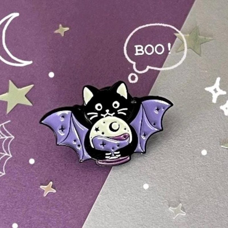Bat Pin - Etsy