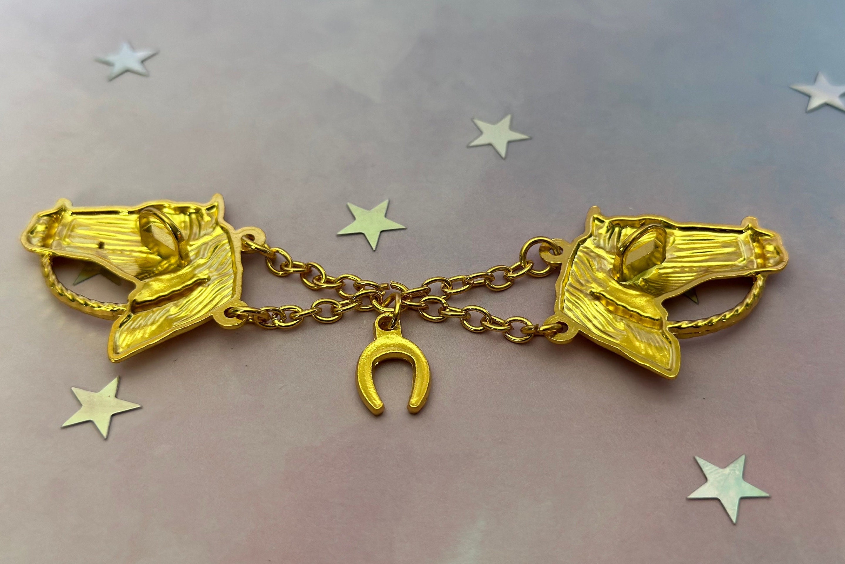 Horseshoe Chain, Charro Button, Horse Button, Charro Quince Button ...