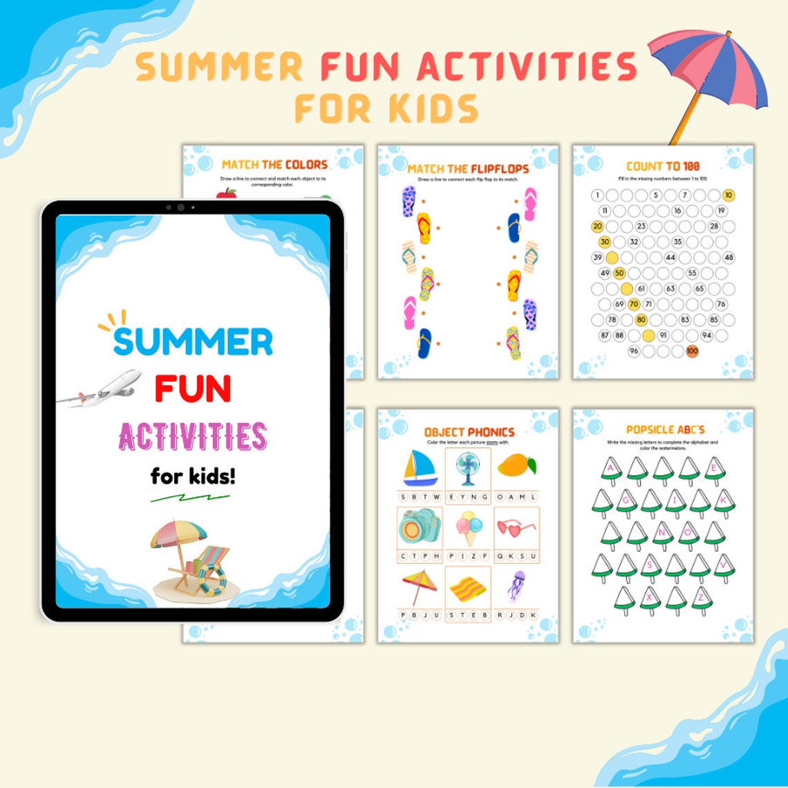 53 Pages of Summer Fun Activities for Kids summer Camp Activity ...