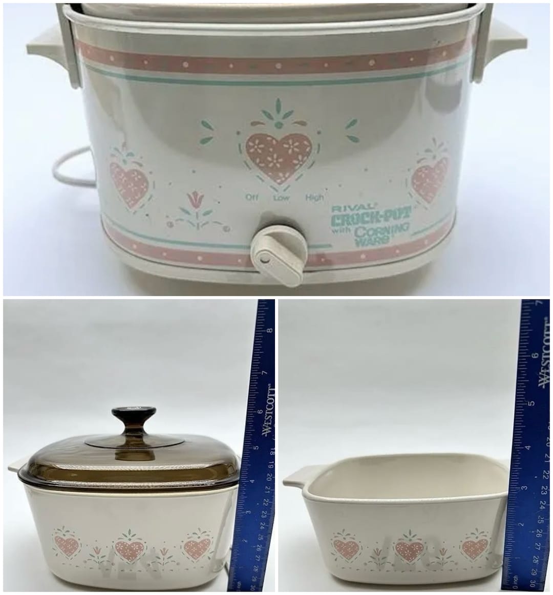 Rival Crock Pot With Corelle Forever Yours 3 Qt. Corning Ware - Etsy