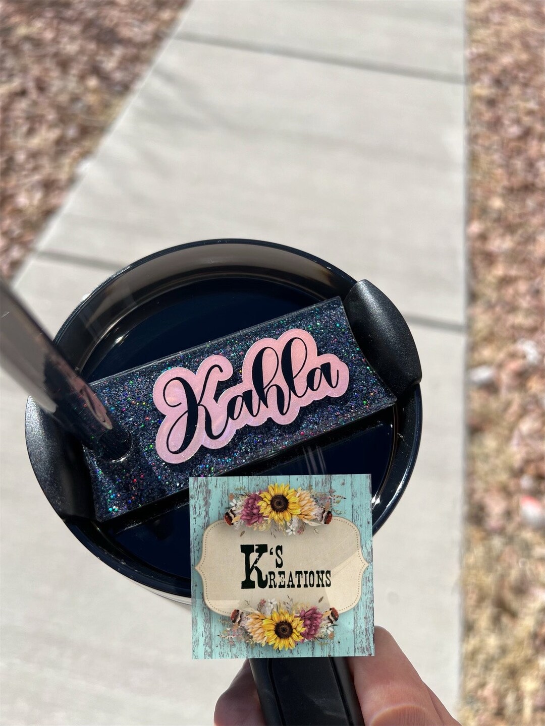 Glitter Stanley Name Plate Glitter Personalize Stanley Tag Stanley ...