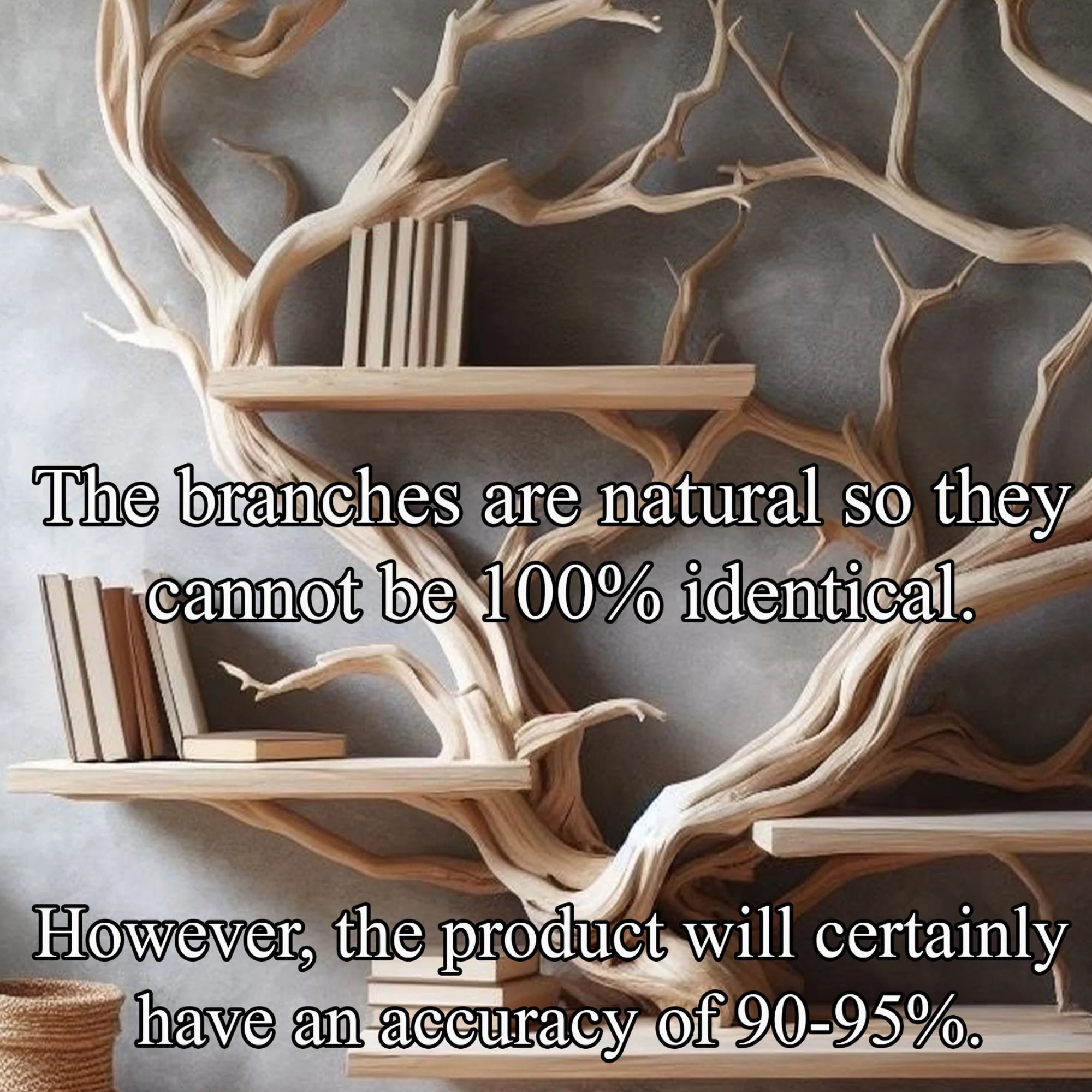 Tree Branch Shelves: A Unique Floating Wood Natural Edge Table Made of ...