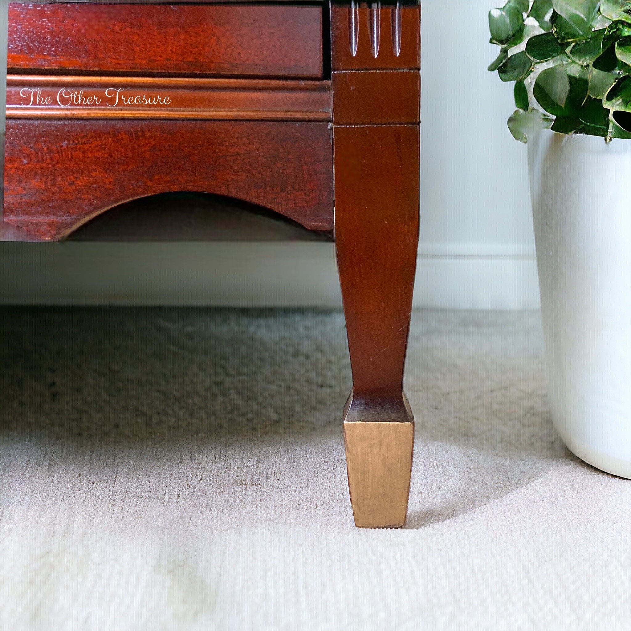 SOLD Mahogany Bow Front Chest of Drawers Dresser Dixie Furniture ...