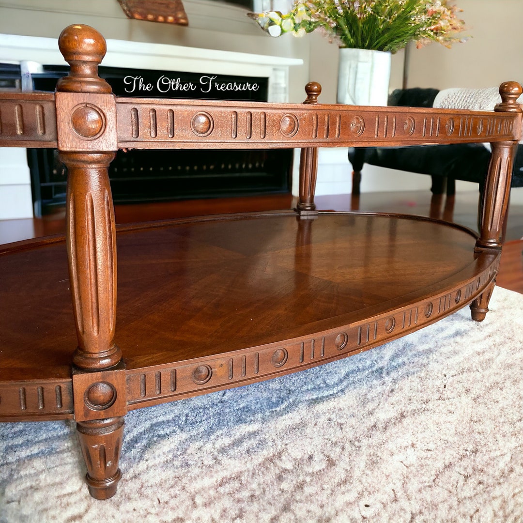 SOLD Vintage Thomasville Cane Coffee Table - Etsy