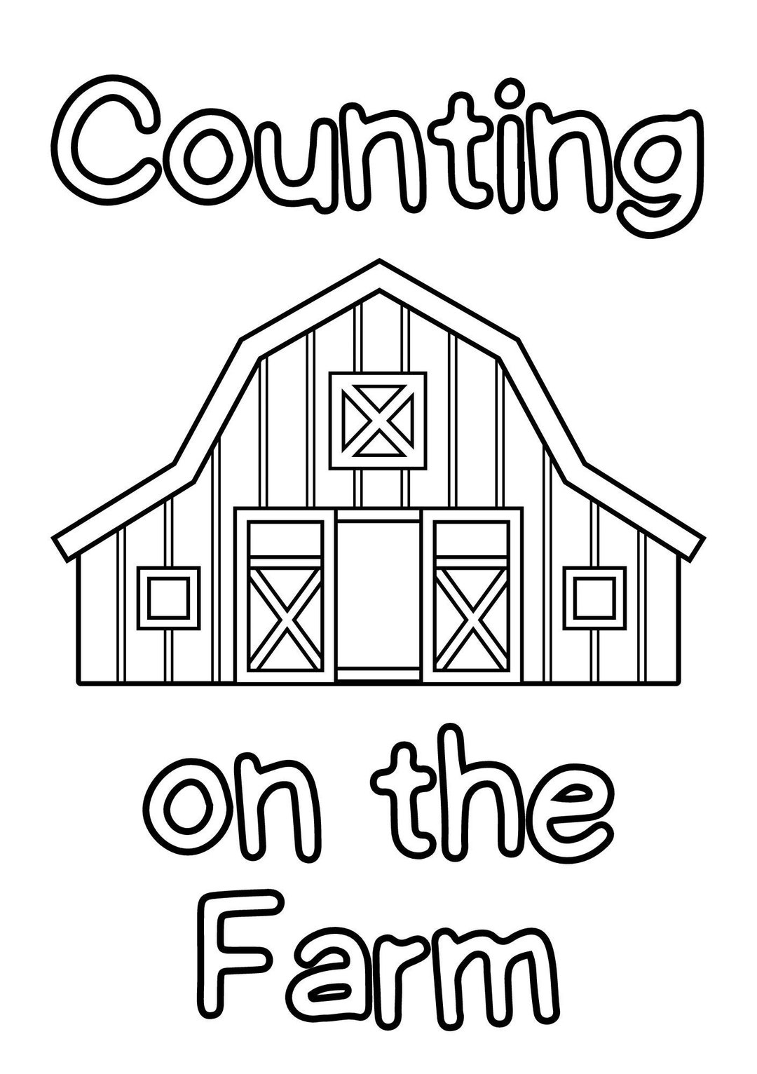 Counting on the Farm Printable Coloring Pages for Children of All Ages ...