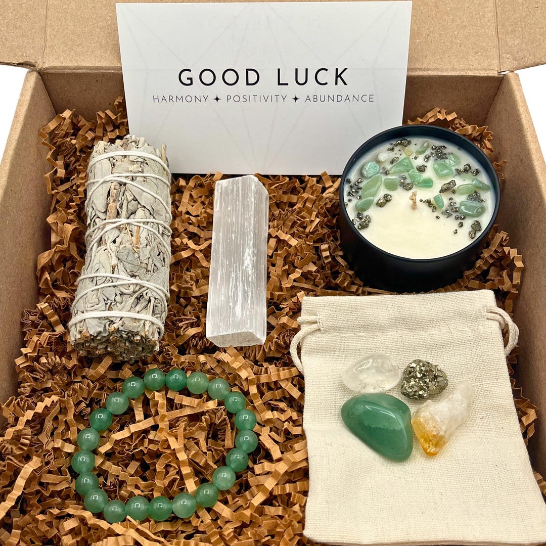Good Luck Gift Box Self Care Gift Box Intention Box Self Love Gift Box ...