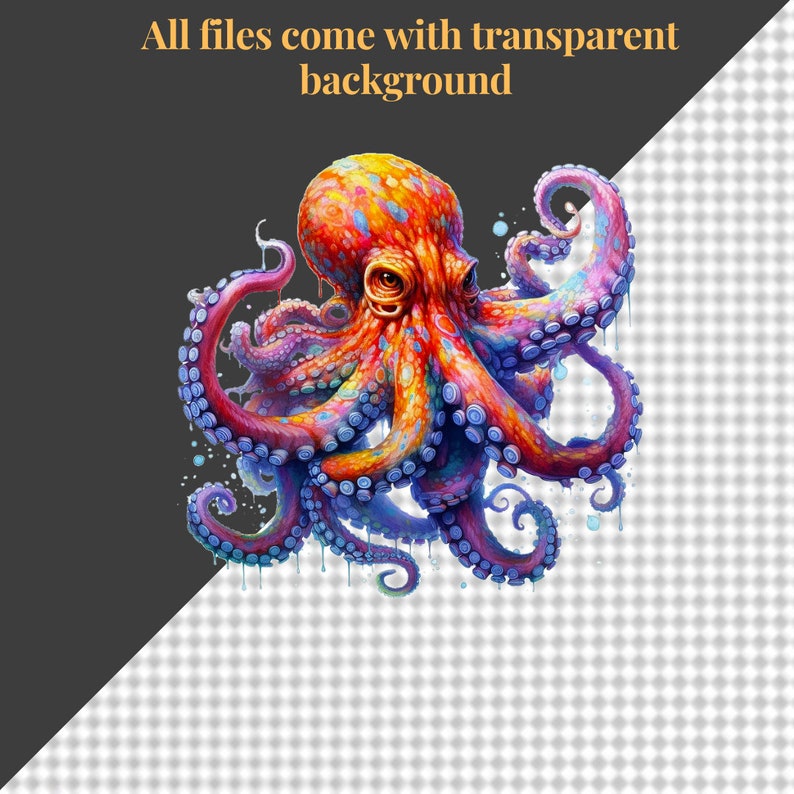 Octopus Clipart - 16 Ocean Clipart Octopus Lover - Marine Creatures ...