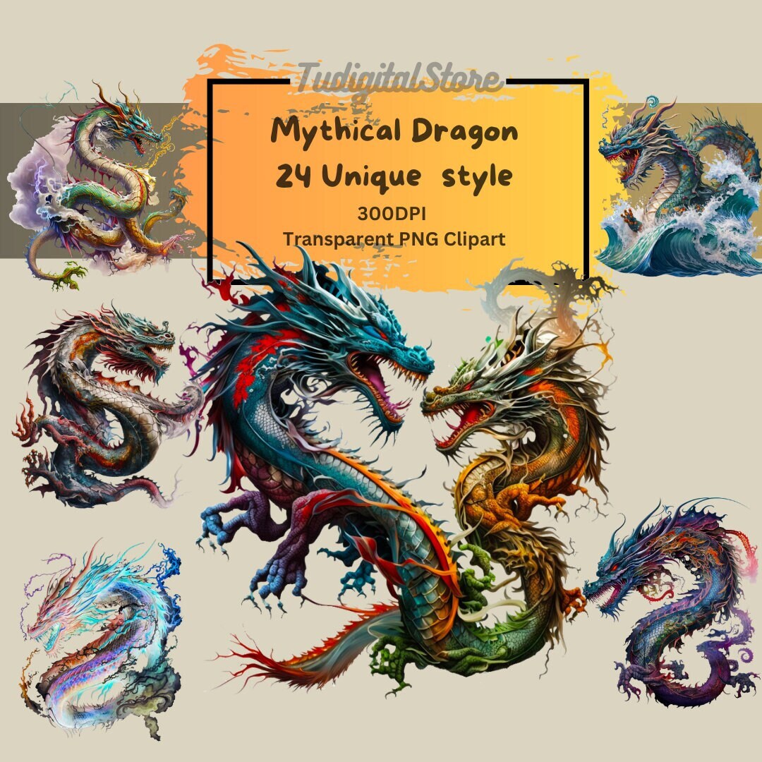 Dragon Clipart - Fantasy Mythical Creature Steller Dragon Graphics ...