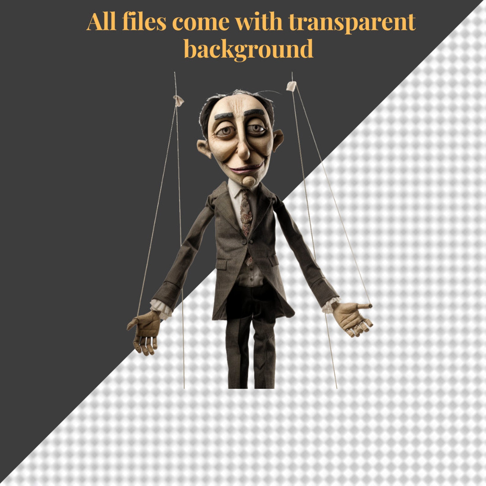 Puppet Clipart - Puppets Creepy Doll Halloween Themed Gothic Horror ...