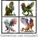 Fantasy Griffin Clipart - Mythical Creatures Clipart Bundle - Magical ...