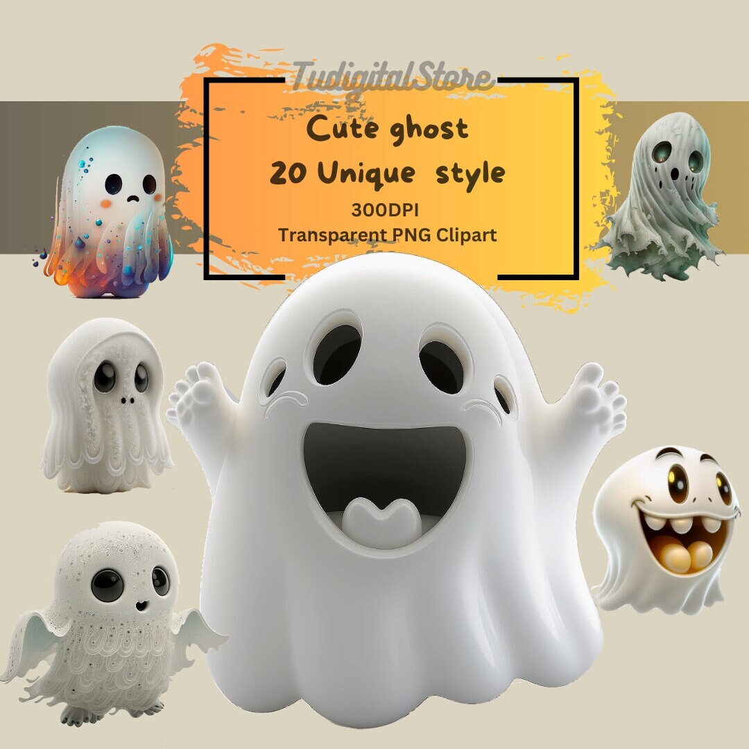 Ghostly PNG Ghost Clipart - Cute Ghost Clipart - Halloween Clipart ...