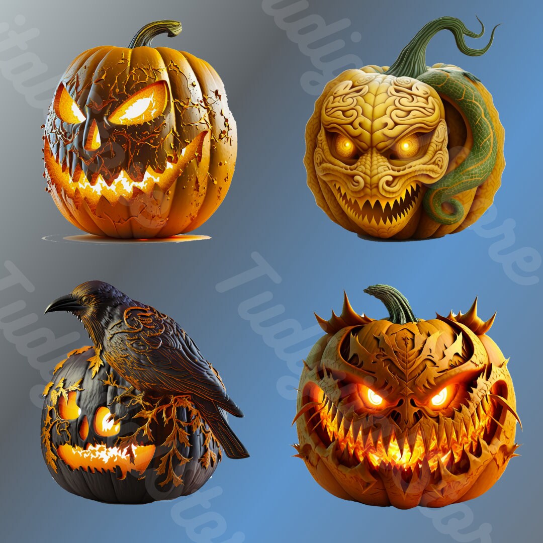 Halloween Pumpkin Clipart - Pumpkin Clipart, Halloween PNG, Spooky ...