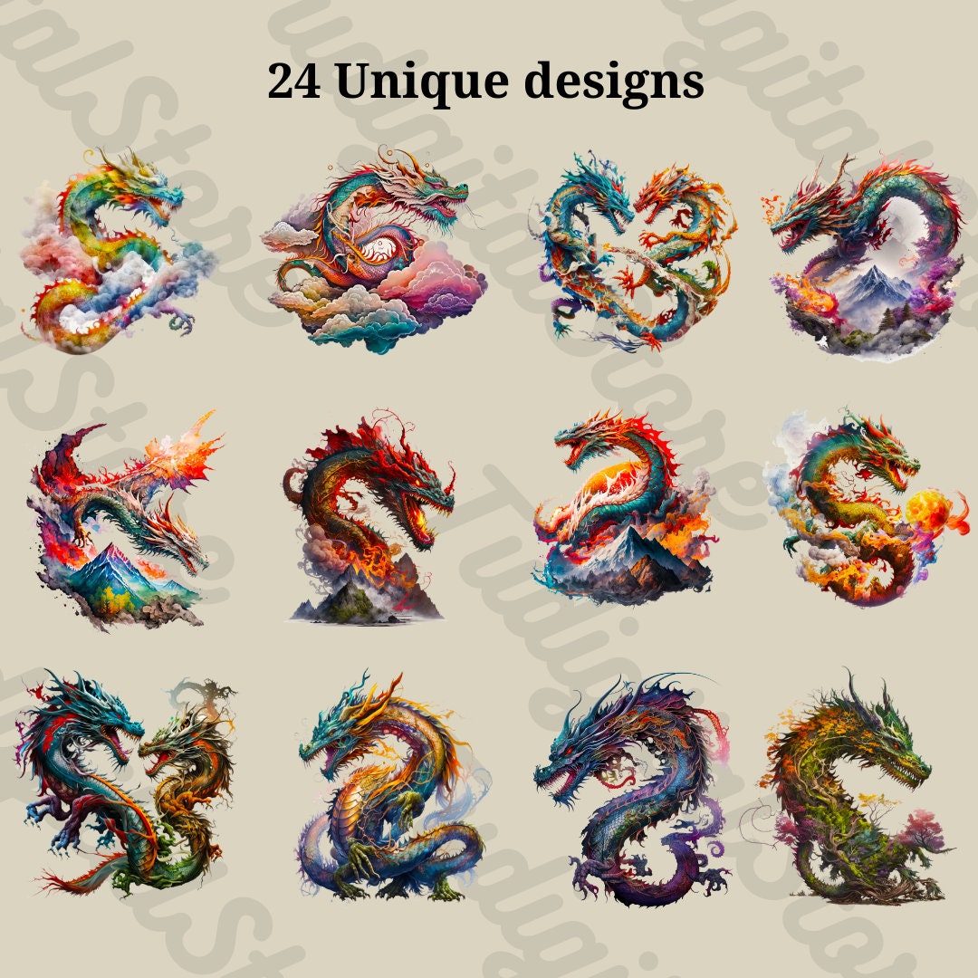 Dragon Clipart - Fantasy Mythical Creature Steller Dragon Graphics ...