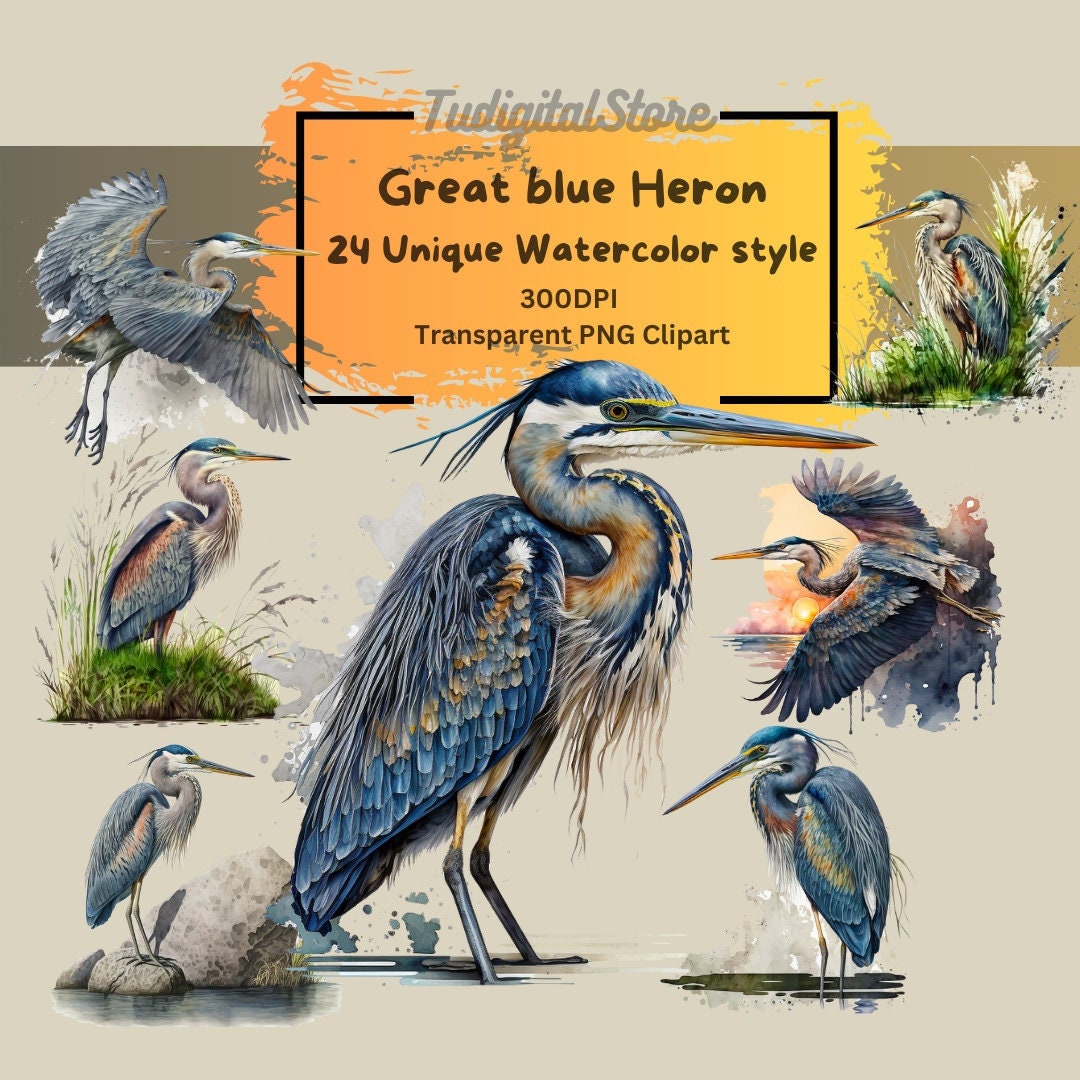 Cute Heron Clipart