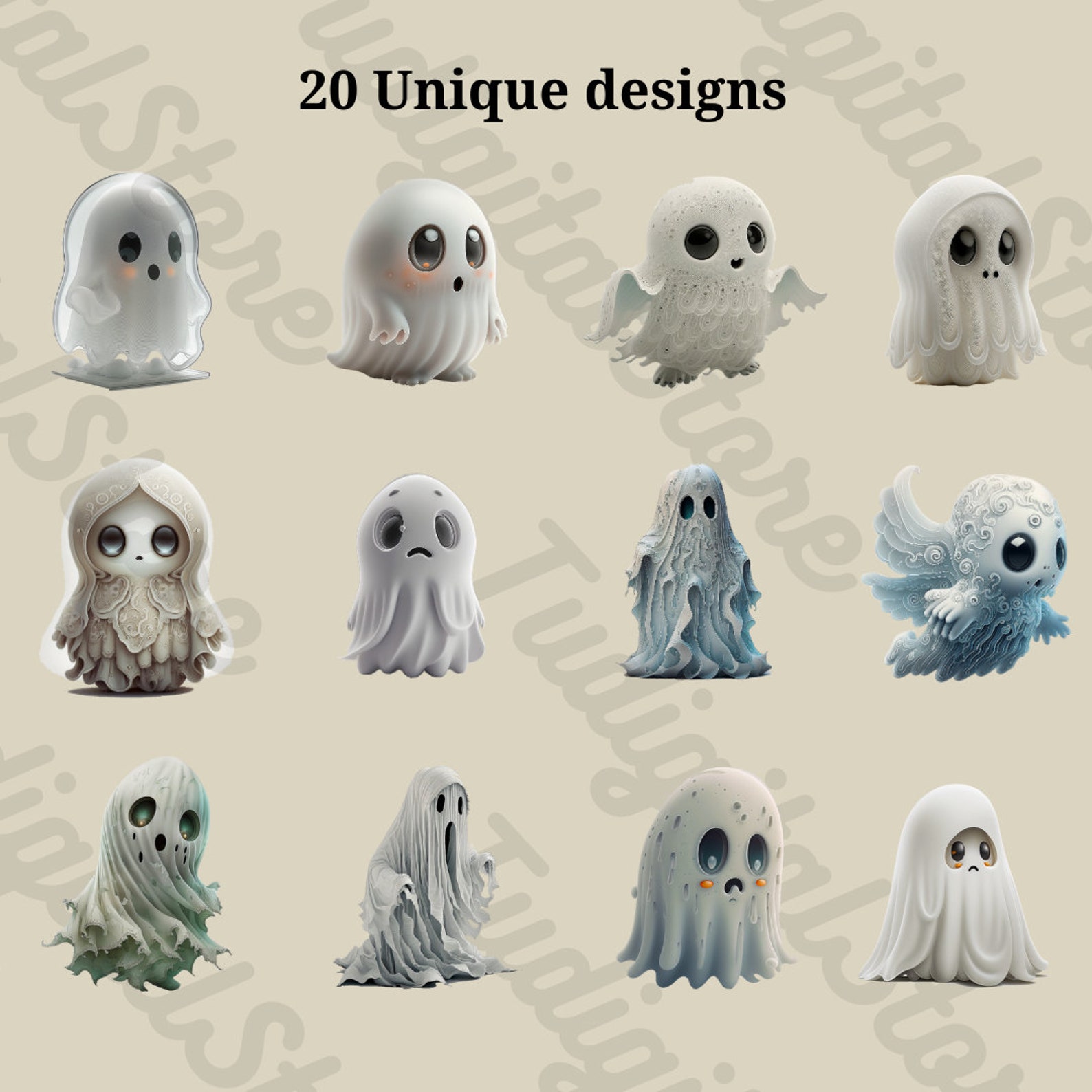 Ghostly PNG Ghost Clipart - Cute Ghost Clipart - Halloween Clipart ...