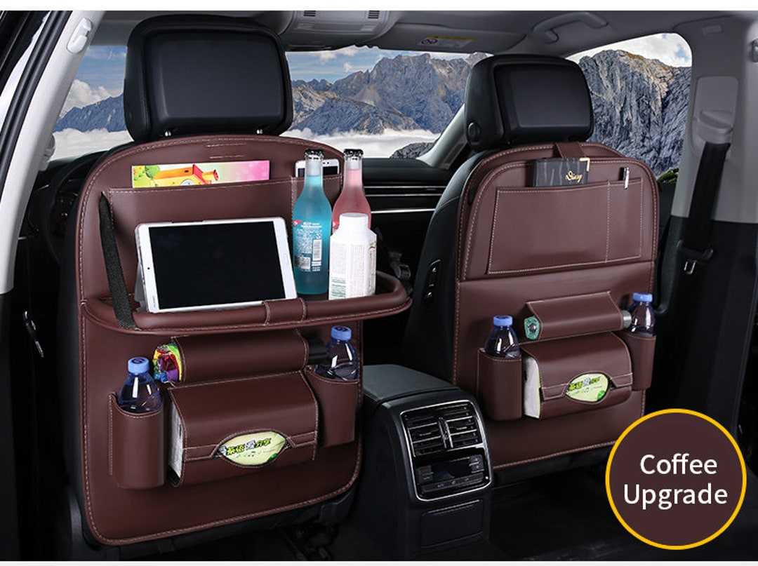 Car Back Seat Organizer: Storage Bag With Foldable Table Tray, Tablet ...