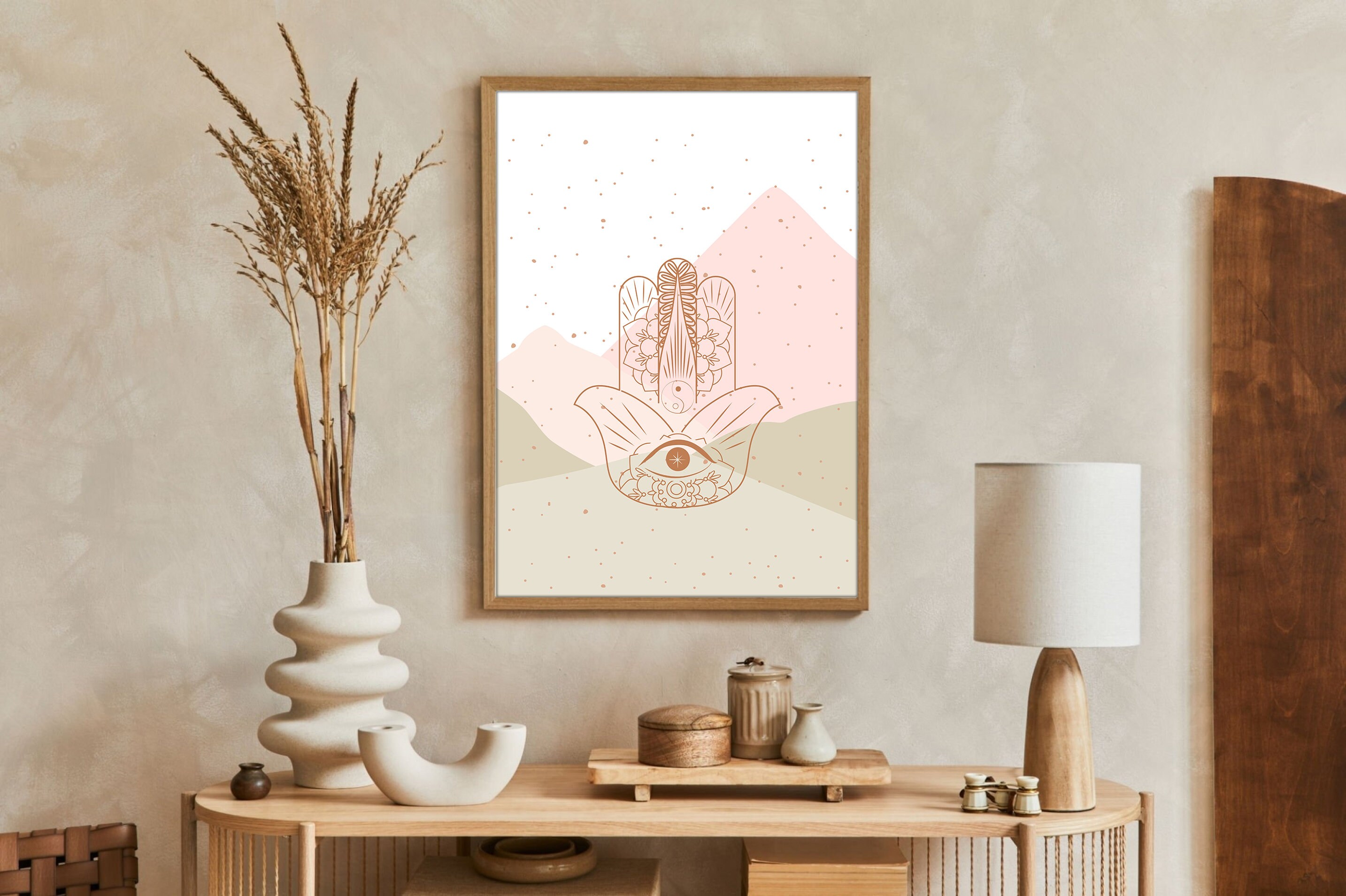 Hamsa Hand Zen Symbol, Zen Poster, Zen Wall Decor, Zen Art, Zen Print ...