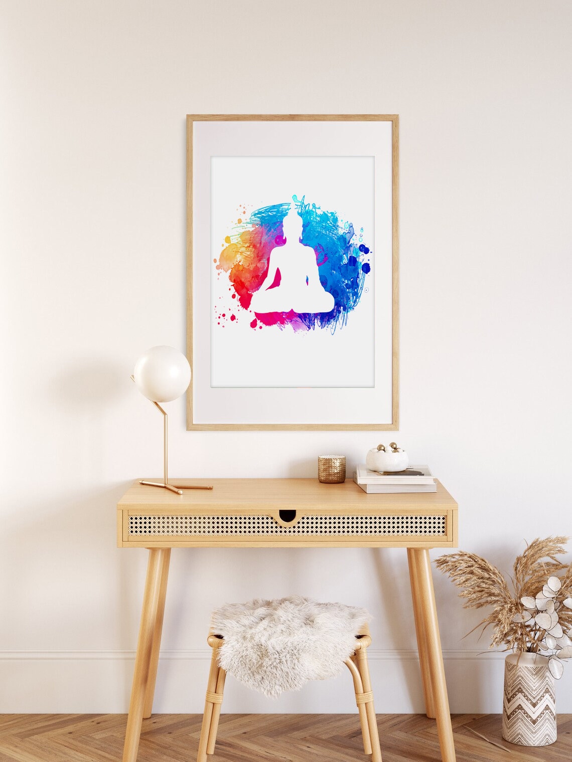 Watercolor Meditation Yogi Poster, Motivational Poster, Yoga Poster ...