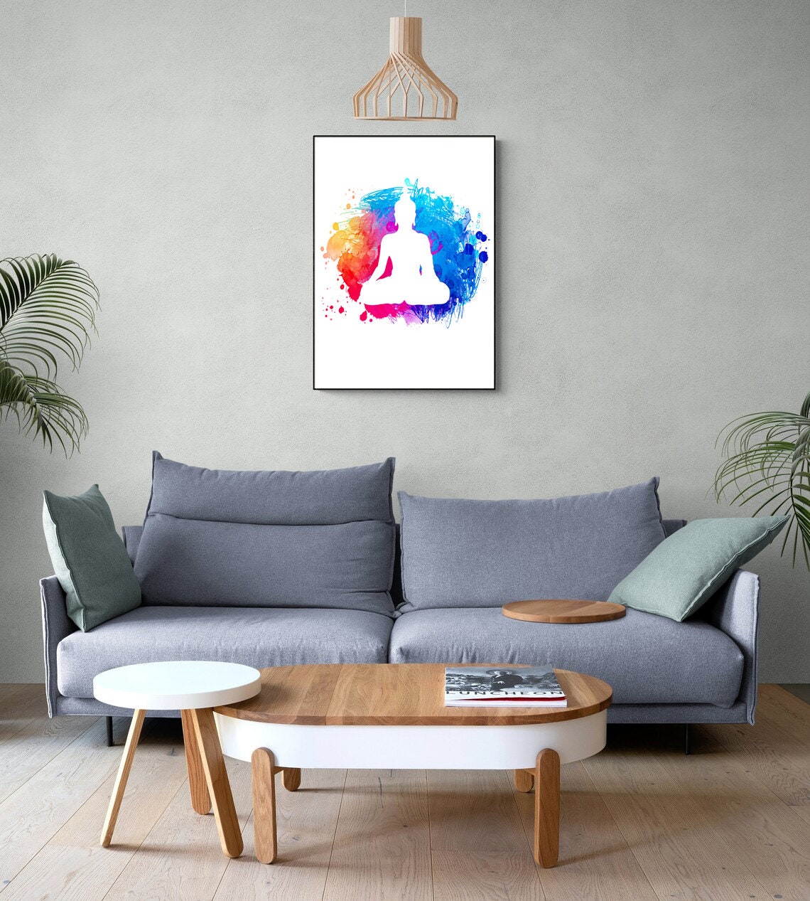 Watercolor Meditation Yogi Poster, Motivational Poster, Yoga Poster ...