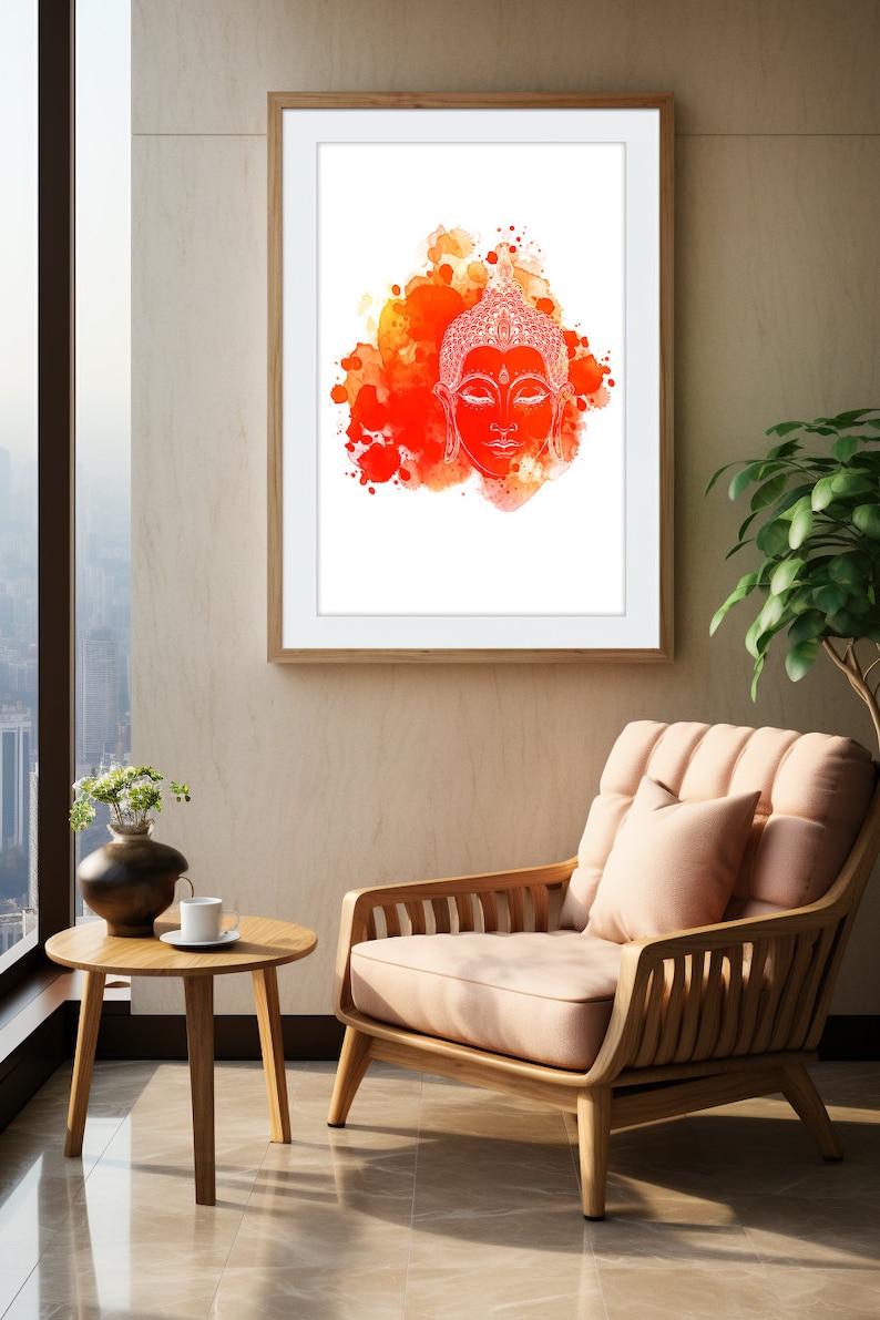 Watercolor Buddha Poster, Mindfulness Poster, Aura Poster, Yoga Poster ...