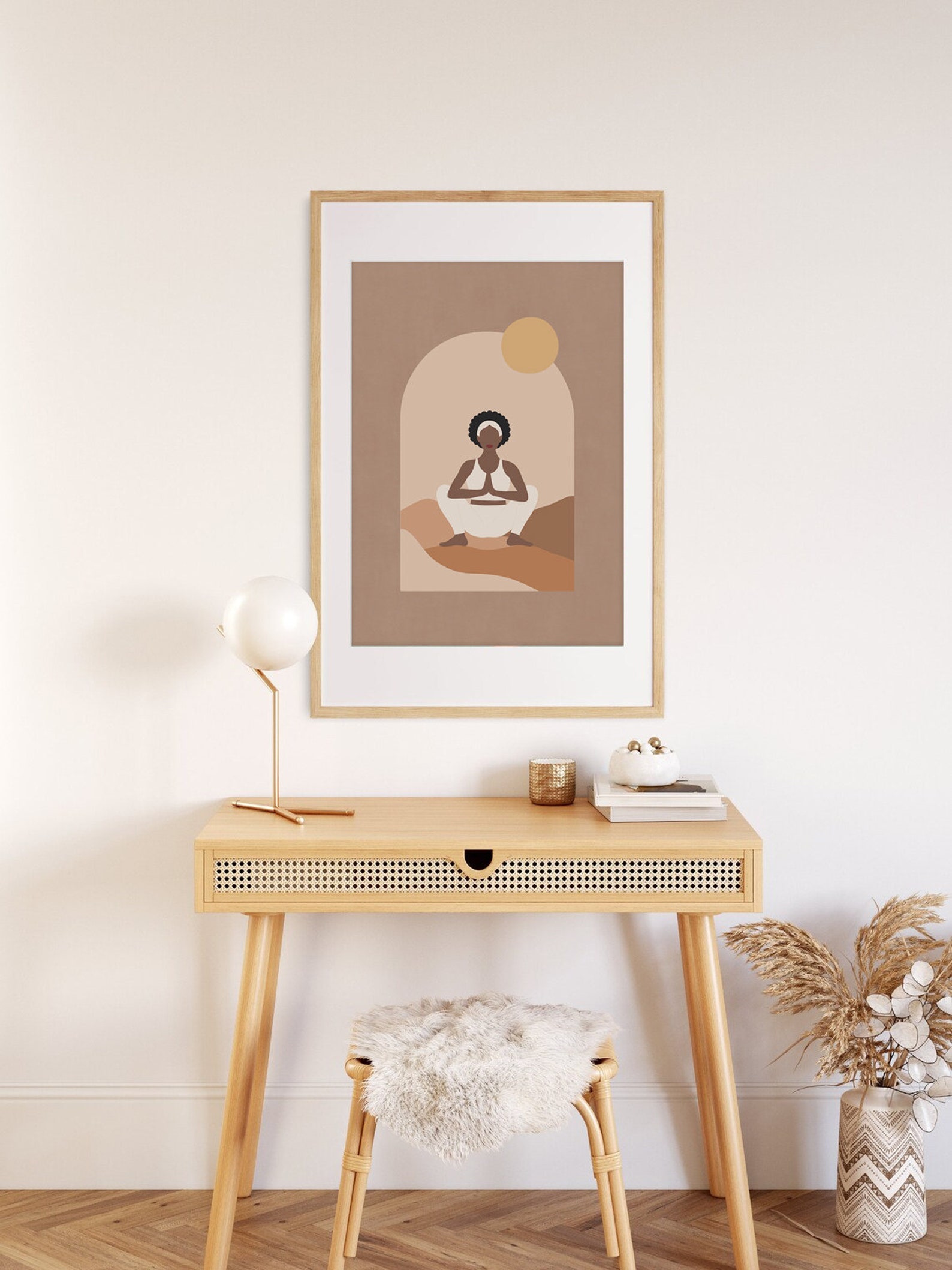 Garland Pose Yoga Poster, Malasana Pose, Yoga Poster, Yoga Pose Poster ...