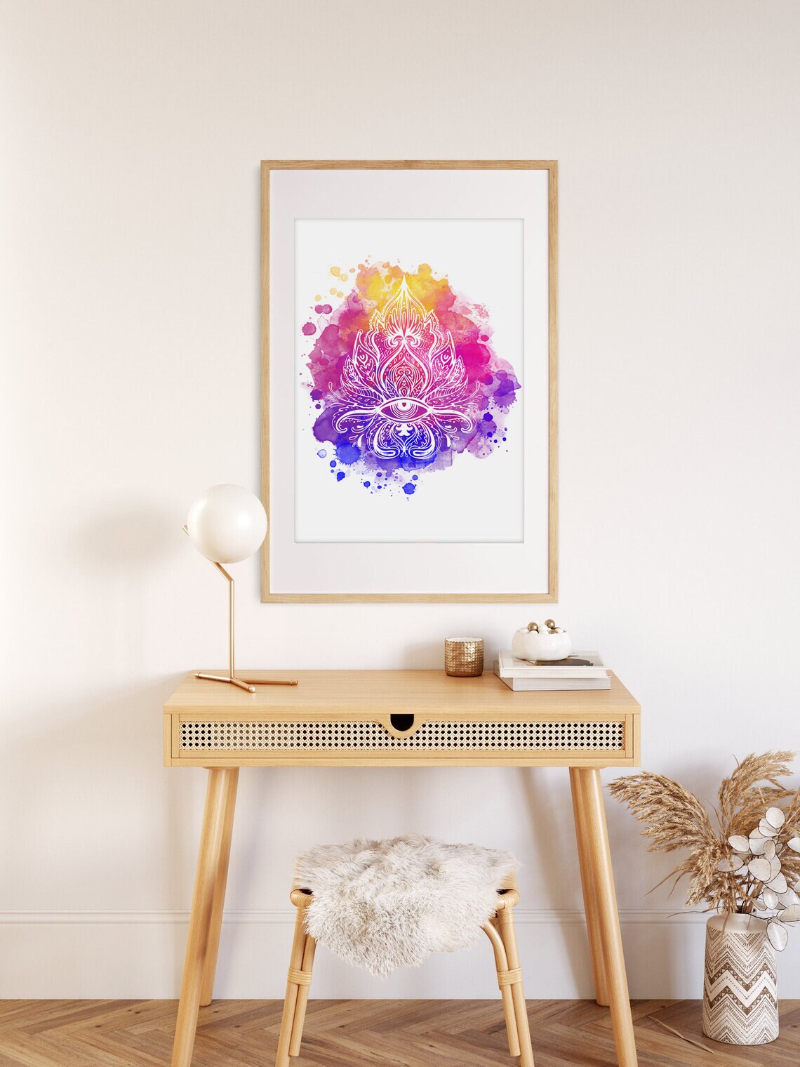 Watercolor Third-eye Chakra Poster, Mindfulness Poster, Aura Poster ...