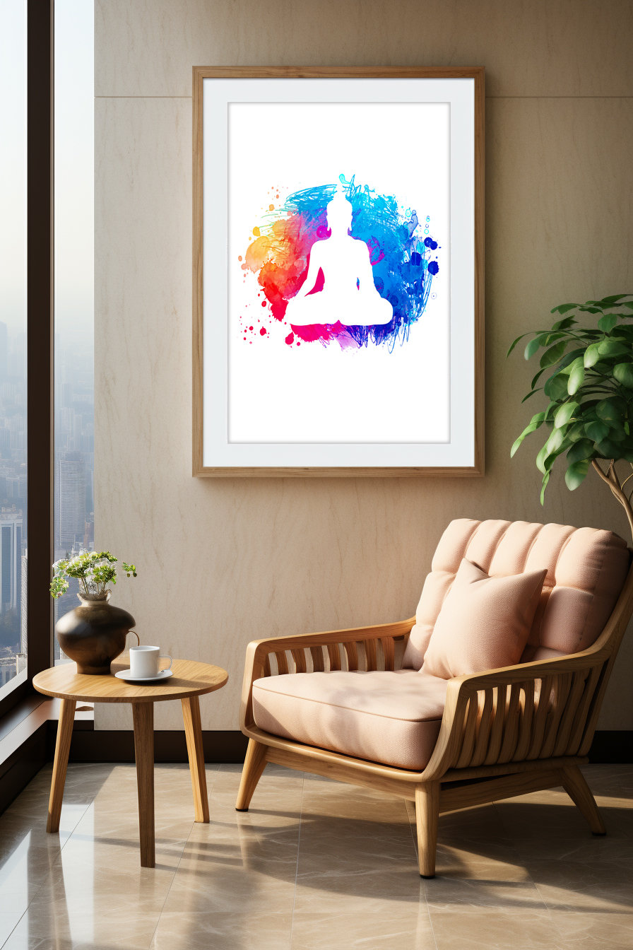 Watercolor Meditation Yogi Poster, Motivational Poster, Yoga Poster ...