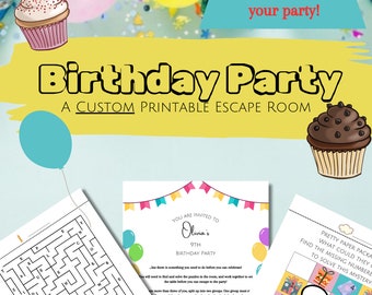 Kids Party Game Escape Room. Building Brick Adventure Printable Party ...