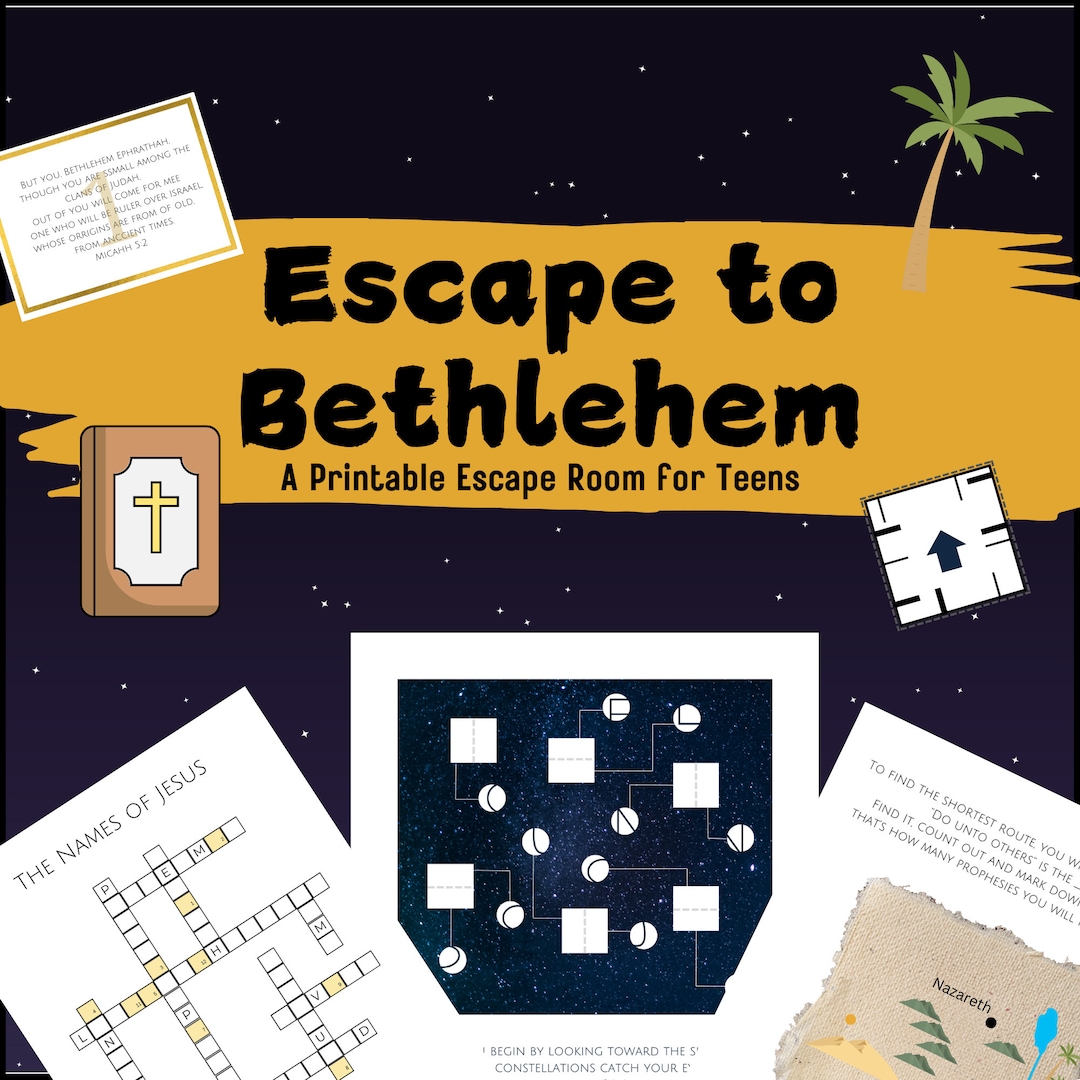 Escape to Bethlehem: Instant Printable Christmas Nativity Escape Room ...
