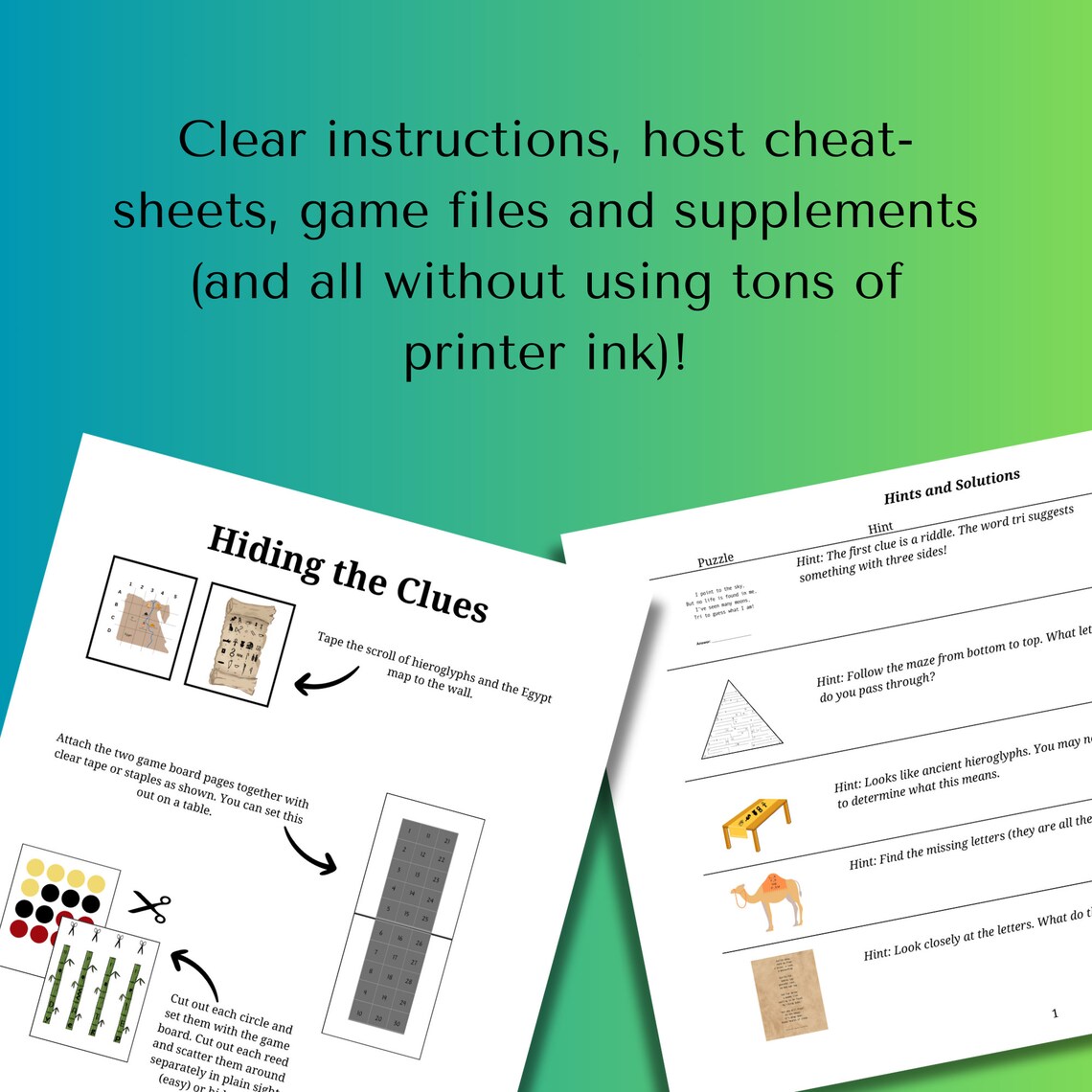 Escape From Pharaoh's Tomb: A Printable Ancient Egypt Escape Room for ...