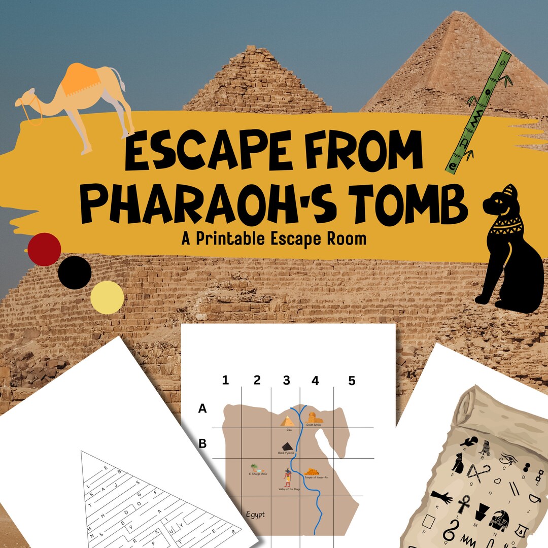 Escape From Pharaoh's Tomb: A Printable Ancient Egypt Escape Room for ...