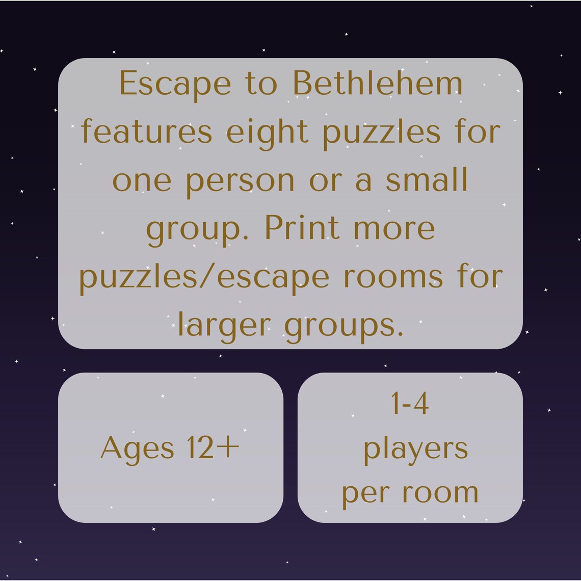 Escape to Bethlehem: Instant Printable Christmas Nativity Escape Room ...