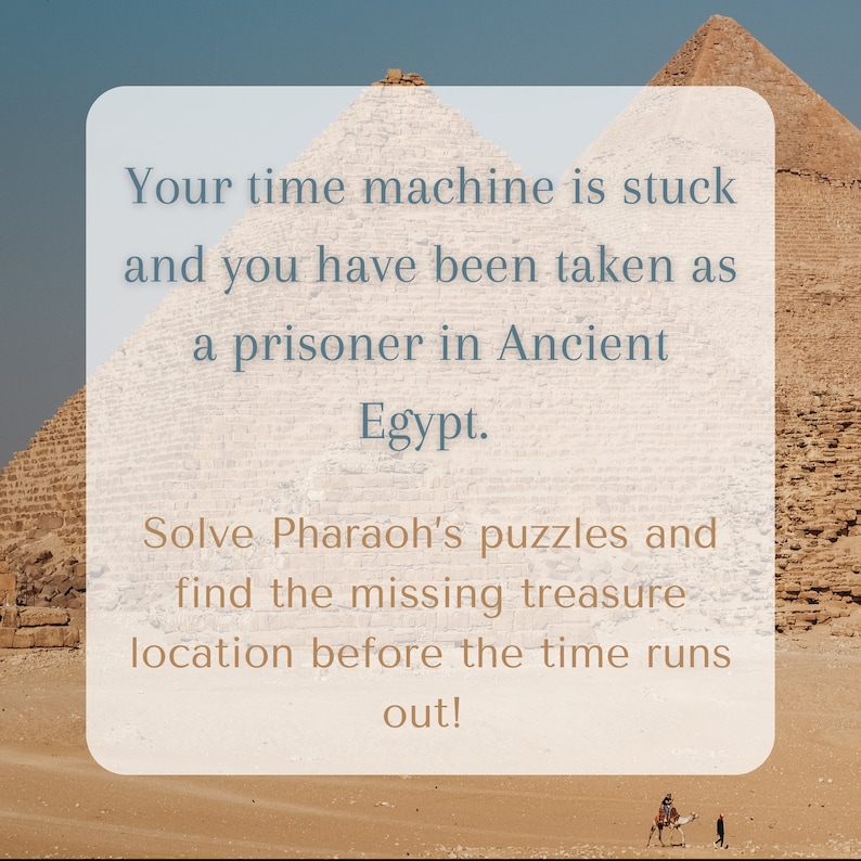 Escape From Pharaoh's Tomb: A Printable Ancient Egypt Escape Room for ...