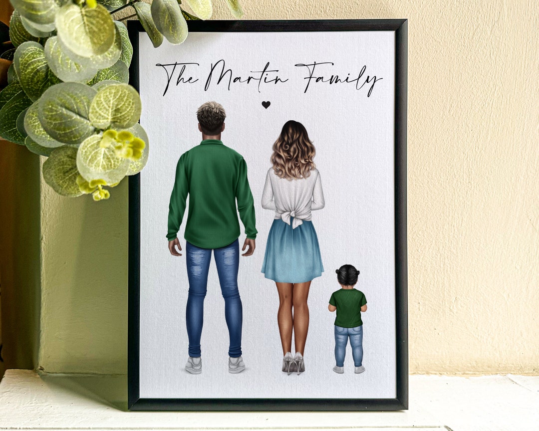 Personalized Family Memento Image, Custom Family Group Shot, Customized ...