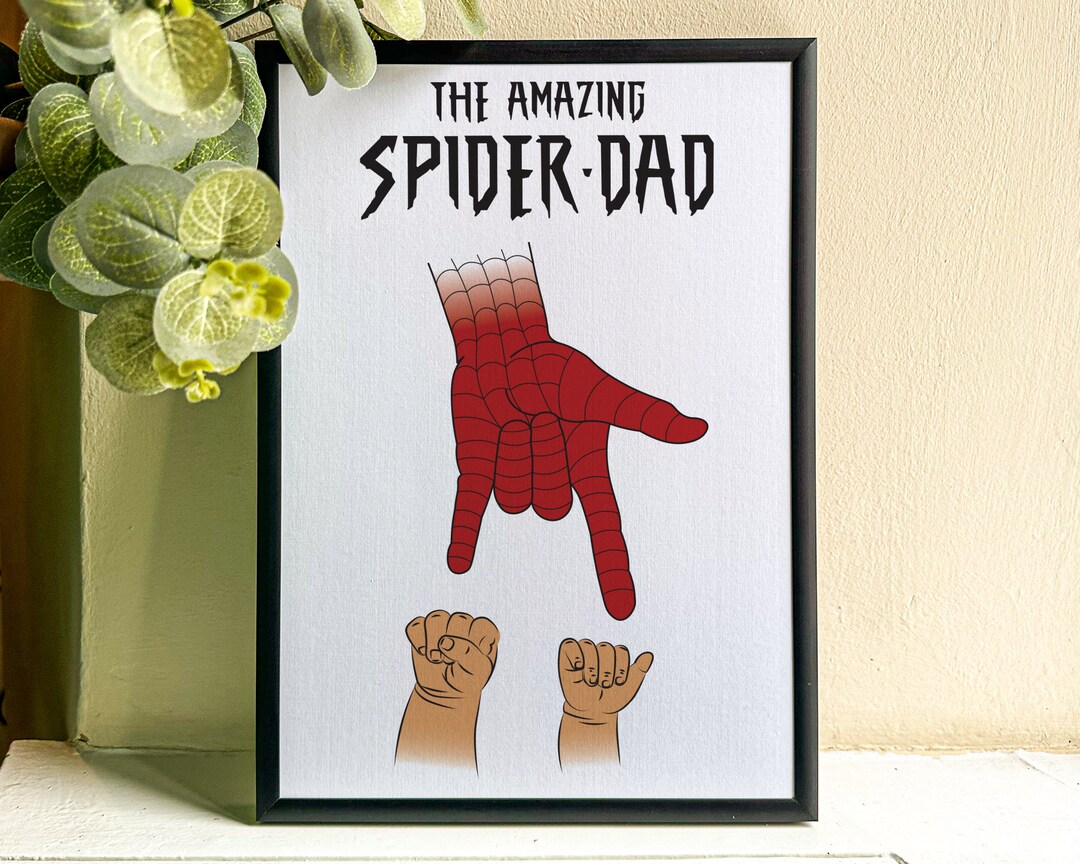 Spider-man Gift for Father, Father's Day Gift, Spider-man Print for Dad ...