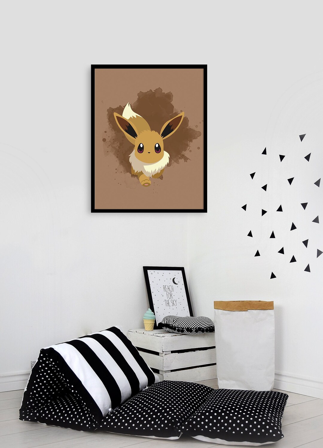 Eevee Walls Art Bedroom Decor Pokémon Evolution Eevee Pokémon Print ...