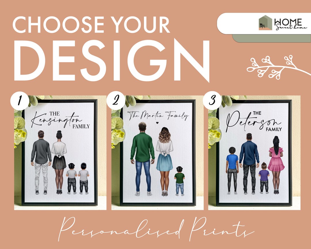 Personalized Family Print Memento, Family Photo Print Gift, Family ...