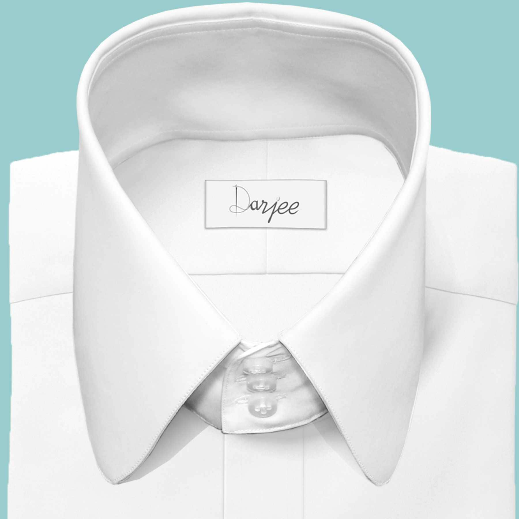 White Mens High Collar Shirt Penny Collar Shirt Round 3 Tall Neck 3 ...
