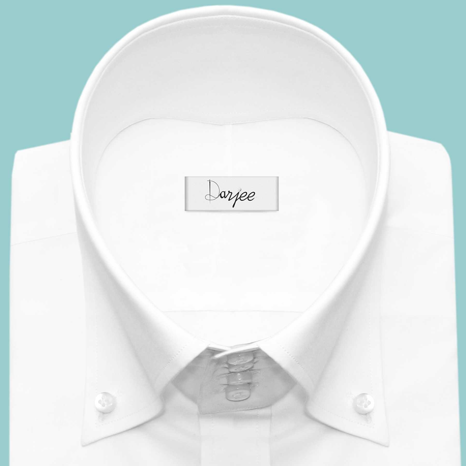 White Button Down Collar Shirt for Men Gift High Collar Shirt High Neck ...