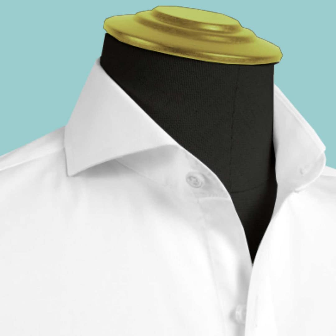 White Cutaway Collar Men Shir President Cutaway Extreme Spread Collar ...